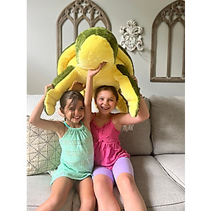 MorisMos Giant Turtle Stuffed Animal 33 inch, Large Stuffed Sea Turtle Plush Toy, Big Stuffed Turtle Pillow for Kids, Girls, Boys, Plush Turtle Gifts on Christmas, Valentine, Birthday, Green