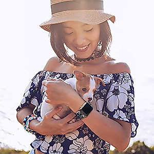 BMBEAR Stretchy Solo Loop Bands Compatible with Apple Watch 38mm 40mm 41mm Braided Elastic Weave Nylon Wristbands Women Men Straps for iWatch Series 7/6/5/4/3/2/1/SE Snow Leopard