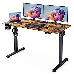 Azonanor Standing Desk - Stand up Desk with Splice Board, Electric Adjustable Height Desk, 48 x 24 Inches Sit Stand Home Office Desk
