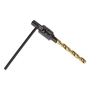 Titanium Coated Wood Countersink Drill Bit Set, 1/4” Round Shank, 6#8#10#12#14 HSS for Screw Pilot Hole Drilling, 5Pcs