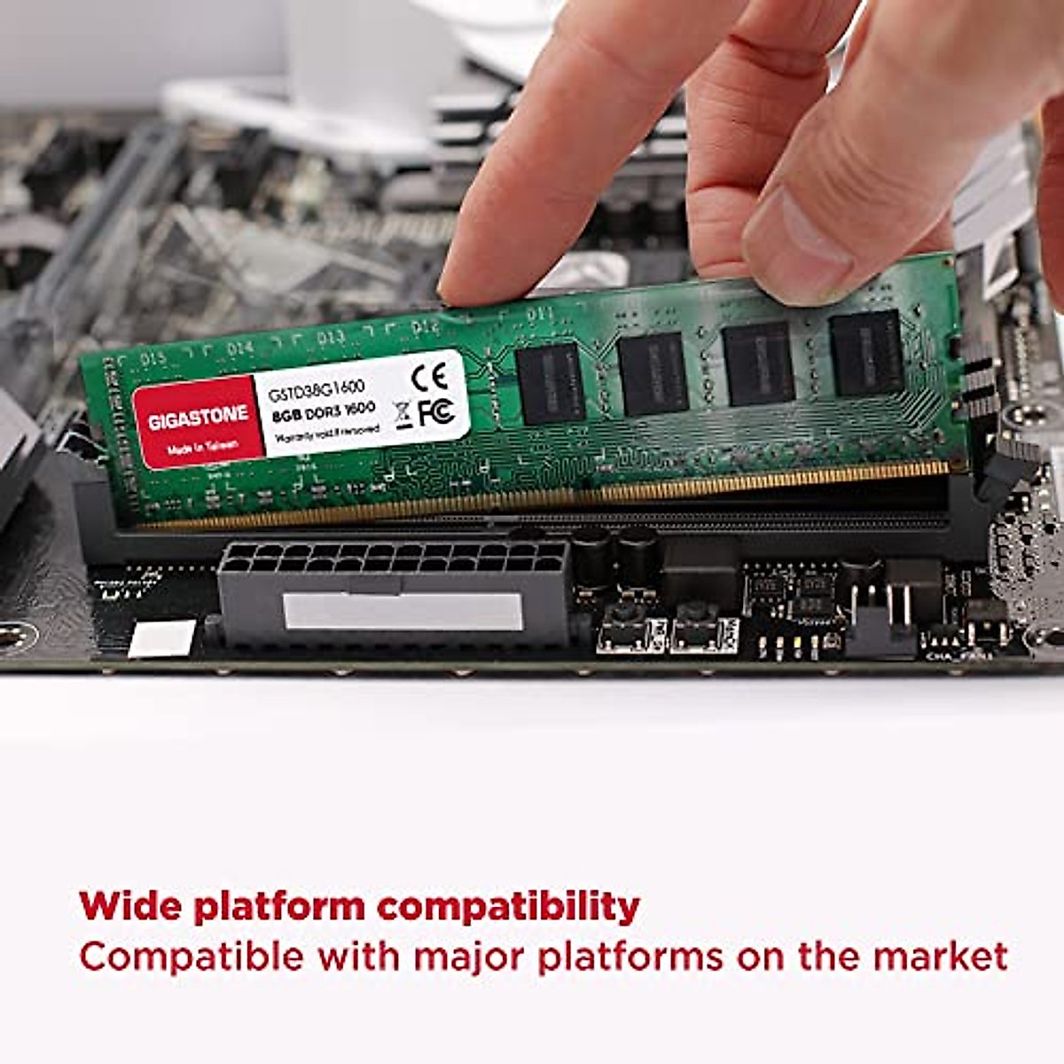 【DDR3 RAM】 Gigastone Desktop RAM 16GB (2x8GB) DDR3 16GB DDR3-1600MHz PC3-12800 CL11 1.5V 240 Pin Unbuffered Non ECC UDIMM for PC Computer Desktop Memory Module (Desktop ONLY)