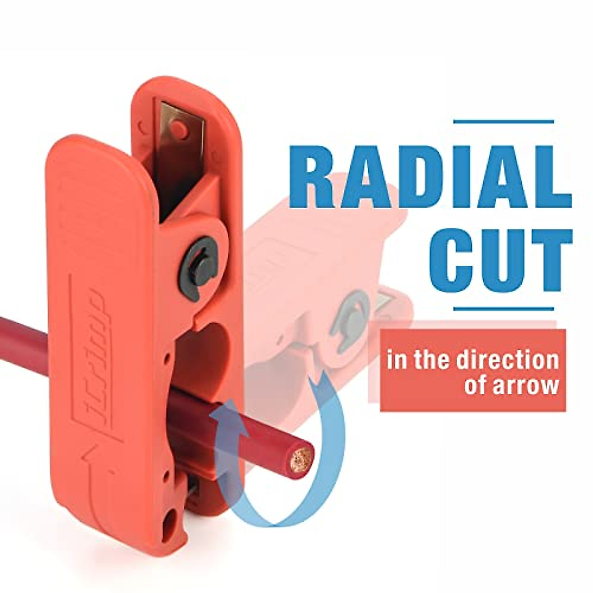 iCrimp ICP-240 Cable Stripper for AWG 12 to 4/0 Round Cables, Radial Wire Stripper with 2 Extra Blades