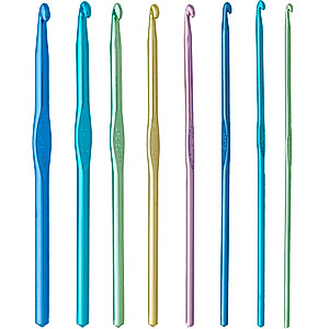 Simplicty Aluminum Crochet Hook Crochet Hook Set, 8pc, Sizes D-K