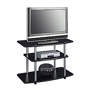 Convenience Concepts Designs2Go No Tools 37 inch 3 Tier TV Stand, Black