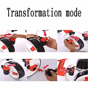 NUBAO Stroller Wagon Tricycle Trike Kids' Tricycle Trikes,Children's Bicycle 3-6 Years Old Folding 2 in 1 Baby Scooter with Music Lights Girl Boy (Color : B) Over 1 Year Old Girl Gifts (Color : B)