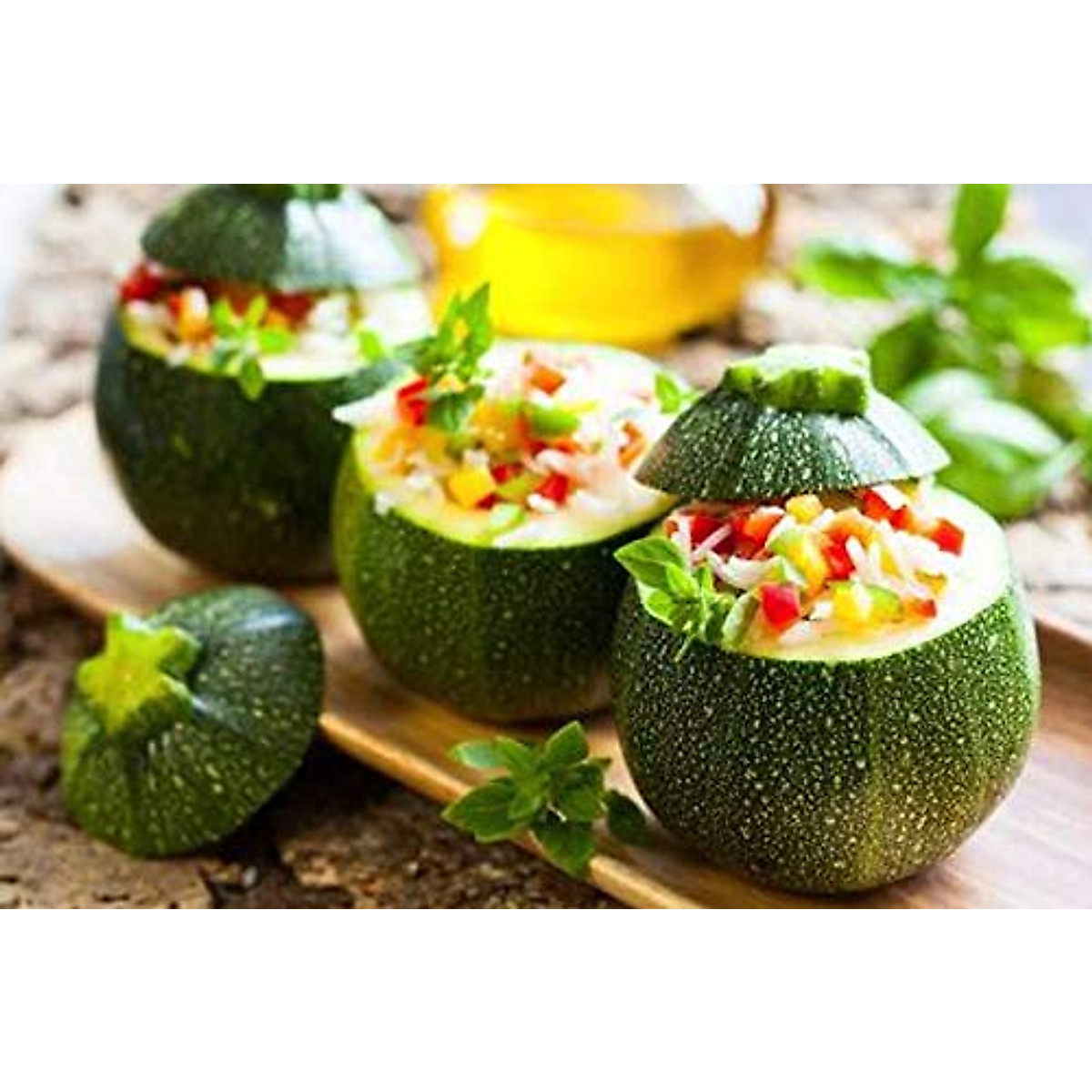 Round Zucchini Summer Squash Seeds for Planting, (Eight Ball Zucchini), 40+ Heirloom Seeds Per Packet, (Isla's Garden Seeds), Non GMO Seeds, Botanical Name: Cucurbirta Pepo