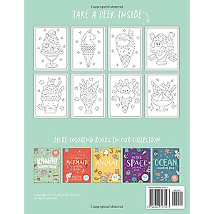 Ice Cream Coloring Book: A Fun-Filled Food Coloring Book for Kids and Adults with Cute Ice Cream Treats and Desserts