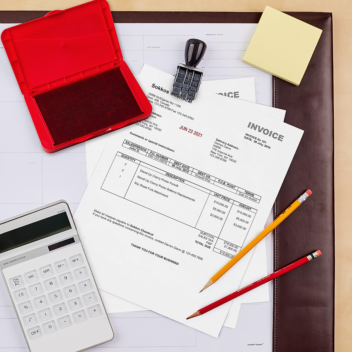 Carter's Felt Red Stamp Pad, 2.75 x 4.25 Inch Ink Pad (21071)