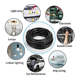 16 Gauge 3 Conductor Electrical Wire Oxygen-Free Copper Cable 10FT/3.1M Flexible Low Voltage Cable for LED Strips Lamps Lighting Residential Wiring car Circuit(16/3AWG-10FT)