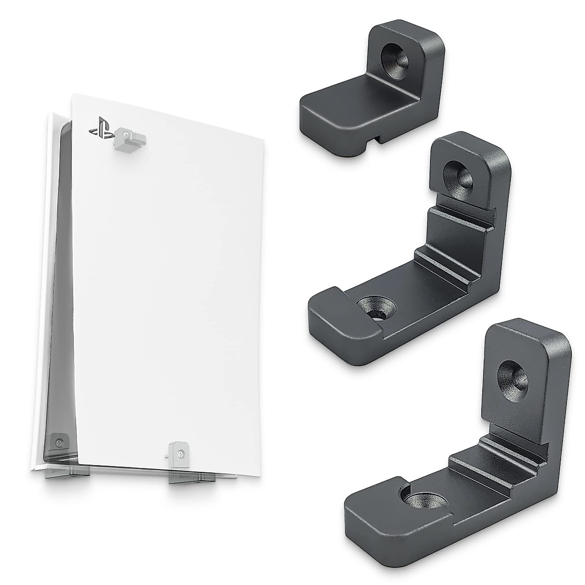 Wall Mount for PS5,Aluminum Alloy Wall Bracket Shelf Compatible with Playstation 5 Disc & Digital Edition, Wall Stand for PS5 Accessories