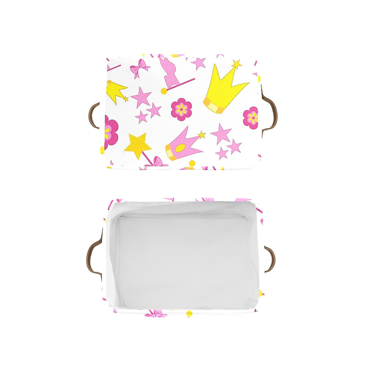 Deven A Lovely Princess Personalized Large Storage Baskets for Organizing Shelves with Handle,Closet Decorative Storage Bins for Toy, Bathroom,Nursery,Home 1 Pack