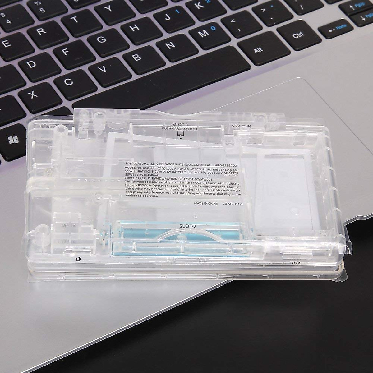 JMXLDS New Full Housing Case Cover Shell with Buttons Replacement Parts For Nintendo DS Lite NDSL Game Console-Crystal Clear