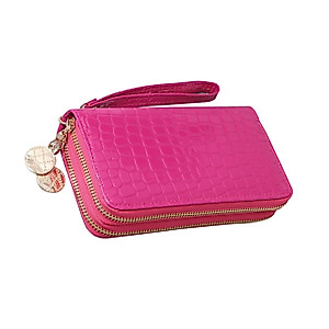 VALICLUD Small Wallet for Women Wallets for Women Mens Wallet Women Wallet Travel Essentials Women Purse Leather Wallets Crossbody Wallet Purse Long Purse Women's Clutch Strap Double Zipper