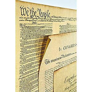 Three Documents of Freedom Constitution, Declaration of Independence, Bill of Rights