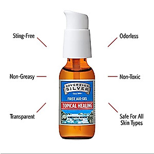 Sovereign Silver First Aid Gel – Topical Healing Homeopathic Medicine, 1 oz.