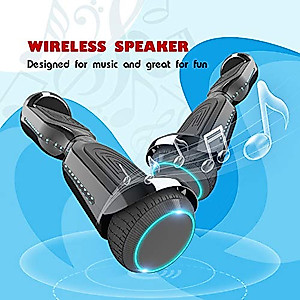 Hoverboard All-New Mode- HS2.1 Two-Wheel Self Balancing Scooter with Flashing Blue Wheel Lights and Wireless Bluetooth Speaker