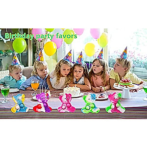 30 Packs Bulk Bear Push Rainbow Bubble Mini Pop Fidget for Boy Girls Kids,Small Birthday Summer Party Favors Supplies and Classroom Student Graduation Prize Gifts