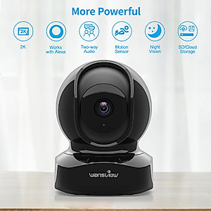 wansview Wireless Security Camera, IP Camera 1080P HD, WiFi Home Indoor Camera for Baby/Pet/Nanny, 2 Way Audio Night Vision, Works with Alexa, with TF Card Slot and Cloud