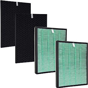 Fette Filter - Air Purifier Replacement Filter Set Compatible with Rabbit Air BioGS 2.0 Filter Kit for Model SPA-550A and SPA-625A - Pack of 2