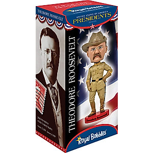 Royal Bobbles Teddy Roosevelt 26th President of The United States Collectible Bobblehead Statue