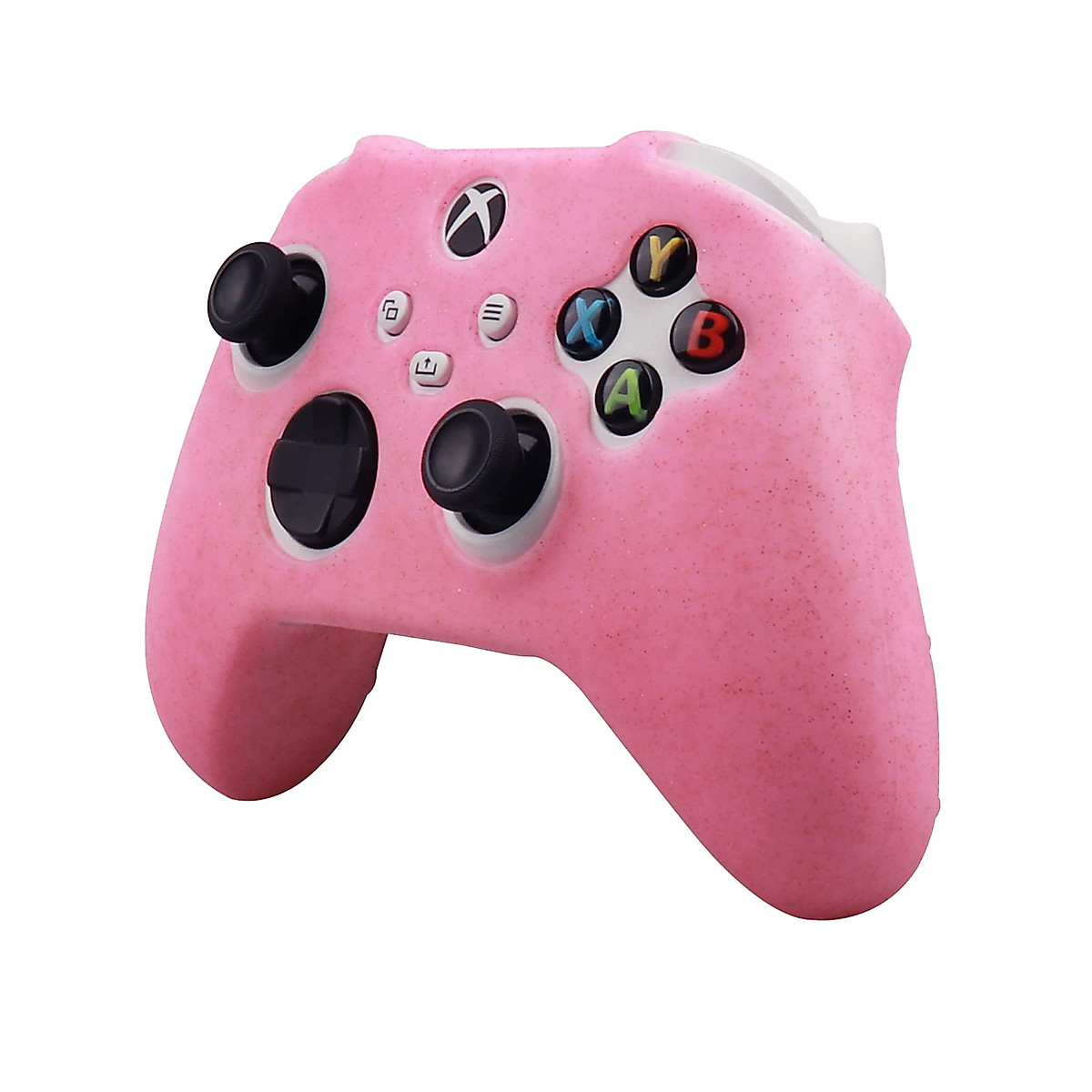 RALAN Glitter Controller Skin for Xbox Series, Anti-Slip Silicone Controller Cover Protector Case Compatible for Xbox Series Gamepad Joystick with 4 Cat Caps and Black Pro Thumb Grip x 8.