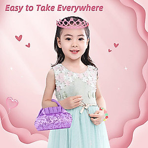 Pretend Makeup for Toddlers - BTEC Fake Makeup Set for Kids,Play Makeup Kit for Little Girls Age 2 3 4 5 6,Kids Makeup Kit for Girl with Princess Purse (24 Pack)