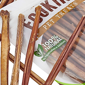 EcoKind Pet Treats All-Natural Premium 12 Inch Bully Sticks for Dogs | 16 Oz. Bag | Delicious Protein Rich Dog Chews