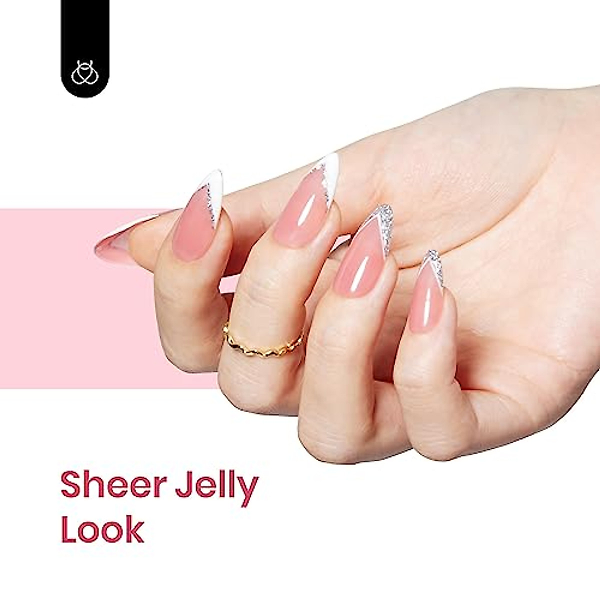 Beetles Jelly Gel Nail Polish Set 6 Colors Aesthetic Nude Shimmer Giltter Nails Withe Pink Gel Polish Kit Translucent Soak off Uv Nail Gel Diy Manicure 2023 New Nail Trend