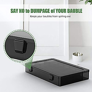 18 Grids Plastic Organizer Storage Box for Washi Tape, Tackle Box Organizer, Clear Black Spill Proof Container Jewelry Box with Adjustable Removable Dividers for Beads Art DIY Crafts