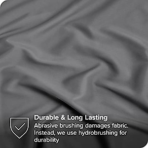 Bare Home California King Sheet Set - 6 Piece Set - Hotel Luxury Bed Sheets - Ultra Soft - Deep Pockets - Easy Fit - Cooling & Breathable Sheets - Wrinkle Resistant - Grey - Cal King Sheets - 6 PC