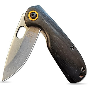 DOOM BLADE Gifts for Men Pocket Knife, Folding Knives with Pocket Clip 2.63 inches Blade Length 440C Stainless Steel Blade with Wood Handle,Lightweight,For Outdoor, Hunting, Fishing,Camping (Black)