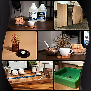 Promise Epoxy Resin Kit 2 Gallon-Crystal Clear, UV Resistant, Self Leveling, Food Safe for Table Top, Arts and Crafts, Wood Casting, Jewelry Making, Use with Mica Powder, Silicone Molds, Alcohol Ink