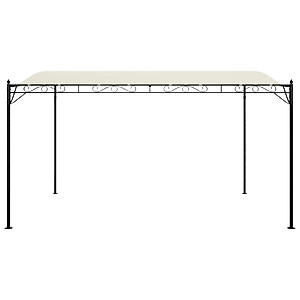 Canopy Cream,Backyard Gazebo,Hardtop Gazebo,Outdoor Gazebo, Garden Gazebo,Camping Gazebo,3 Middle Bars on Top Roof,for Barbeque, Deck,Garden Party,Markets,13.1'x9.8' 0.6 oz/ft² Fabric and Steel