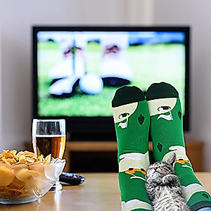 Funny Novelty Socks for Men Women - Christmas Stocking Stuffers Fun Birthday Gifts for Men Women Dad Him White Elephant Day Cool Men's Dress Socks Geek Santa Gifts Idea for Adult Teenage Boys