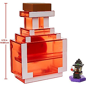 Mattel Minecraft Carry Along Potion Plus Exclusive Mini Figure, Carrying Case for Mini Figures, Based on Minecraft Video Game, Toys for Kids Age 6 and Up