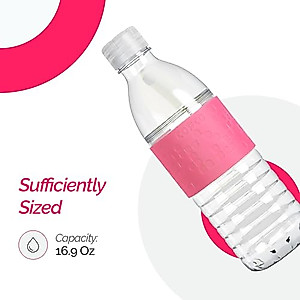 Copco Hydra 16.9 oz Water Bottle with Leak-Proof Lid - Tritan Reusable with Textured Grip Sleeve - BPA-Free, Shatter-Resistant, Dishwasher Safe for Travel, Gym, Work, Outdoors (Pink)