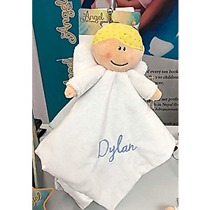 The Angel Gift Angel Lovey Baby Security Blanket, Unisex Newborn Gift, Soft Lovey for Babies - Courage, Boy