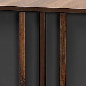 Baxton Studio Shoe Cabinets, Grey/Walnut