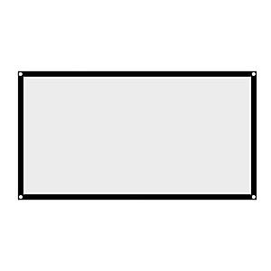 60-120 Inch Portable Foldable Non-Crease White Projector, Outdoor Camping Movie Curtain Projection Screen 16:9, Translucent Designed Projections Movies Screen for Open-Air Cinema(72-inch)