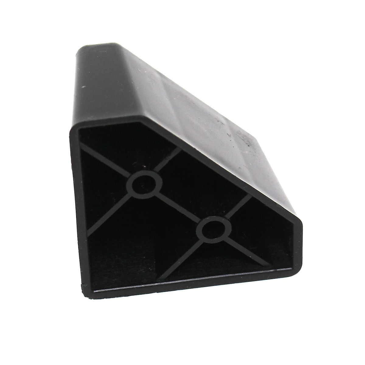 JSP Manufacturing 4 Pack of Black Plastic Furniture Triangle Corner Legs - Sofa Couch Chair