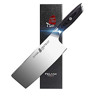 TUO Cleaver Knife, 7 inch Chinese Cleaver Vegetable Meat Cleaver Knife, High Carbon Stainless Steel Chopping Knife with Ergonomic
