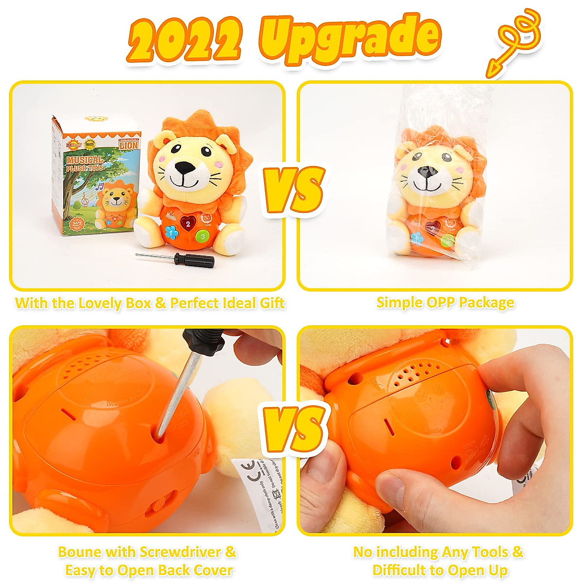 daboot Musical Baby Toys, Cute Fox Baby Newborn Toys for Toddlers Babies 0 3 6 9 12 Month, Infants Baby Toy for Girls and Boys Best Gift