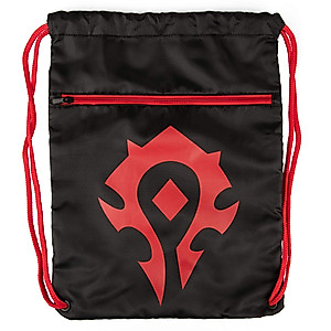 JINX World of Warcraft Horde Loot Bag, 14x19", Drawstring Cinch Backpack