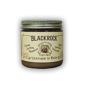 Blackrock Leather 'N' Rich Conditioner | Cleans, Softens & Preserves Leather Goods | Scuff Remover | 4 oz (1 Pack)