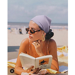 Tobeffect 8 Pack Hair Scarves Headband Elastic Boho Bandanas Scarf, Chiffon Head Kerchief with Hair Pins for Women Girls Farmhouse Hair Accessories, Solid Color