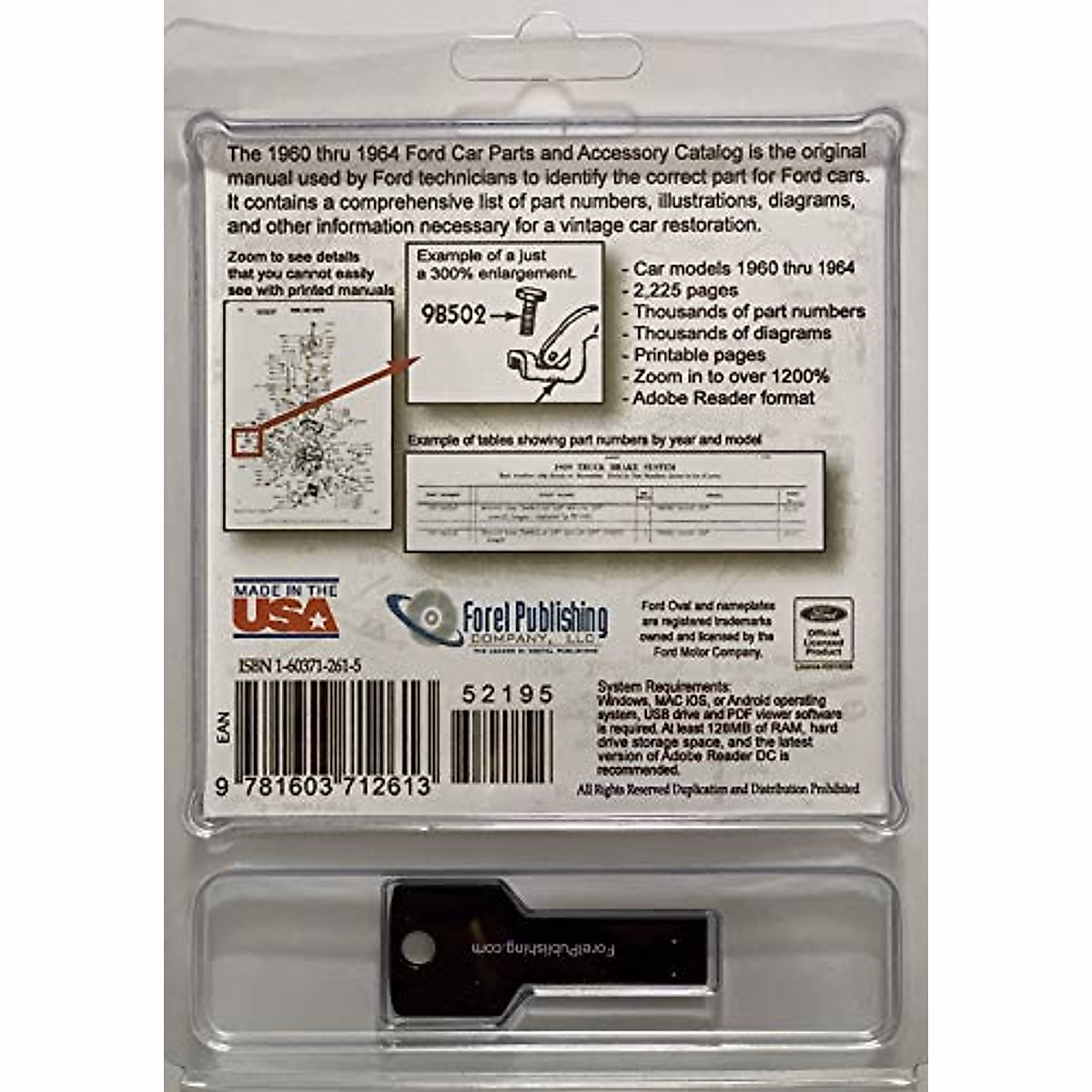 1960-1964 Ford Car Parts and Accessory Catalog (USB)
