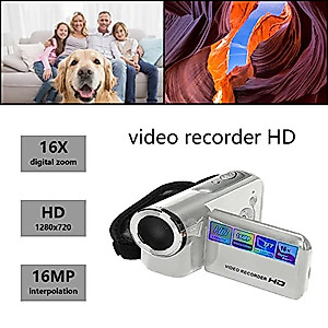 Digital Cameras Point and Shoot Digital Camera, 16MP Children's Camera 16X Zoom, Full HD Rechargeable Electronic Mini Camera for Students, Teens, Kids