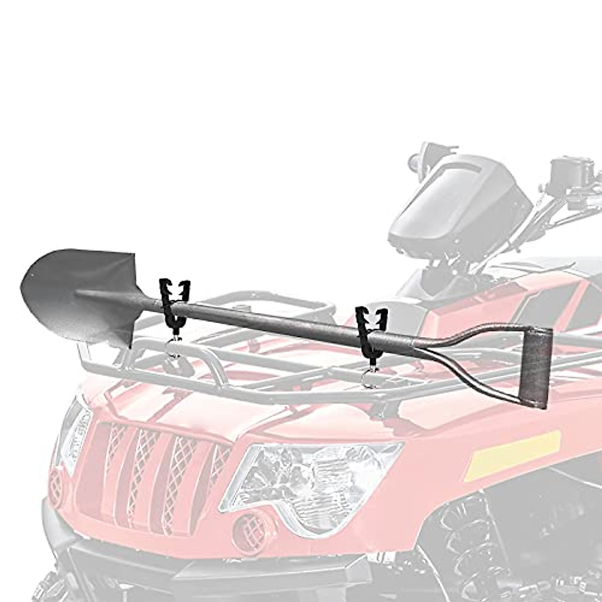 kemimoto ATV Gun Mount, Gun Holder for ATV, Bow Tools Rack with Rubber Straps Compatible with ATV Mobility Scooter Hunting Bike Shooting Carts