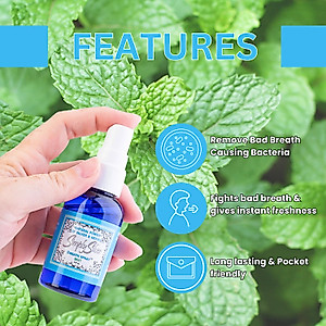 Simply Silver Mint Breath Spray - For Dry Mouth and Freshening, All Natural, Fluoride Free, 2 Fl Oz