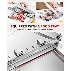 BAOSHISHAN Meat Slicer Meat Bone Cutter Manual Ribs Chopper for Fish Chicken Beef Frozen Meat Vegetables Deli Food Slicing Machine Home Cooking Use